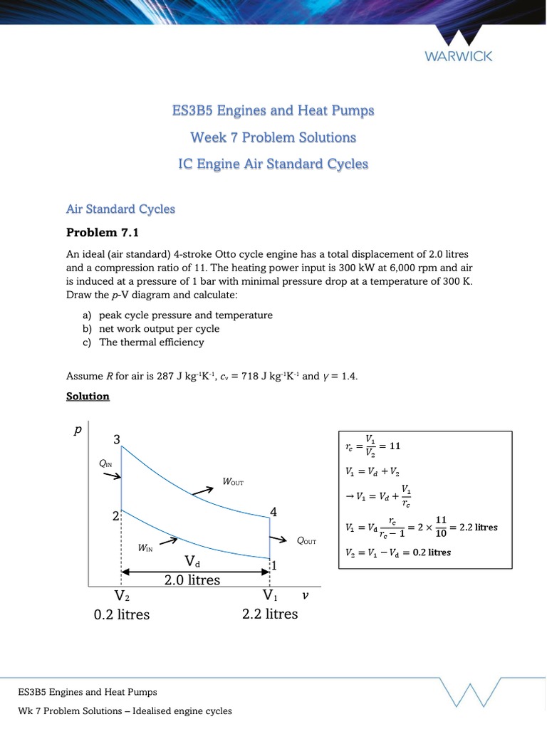 Internal Combustion Engine Cycles - Examples | PDF | Diesel Engine ...