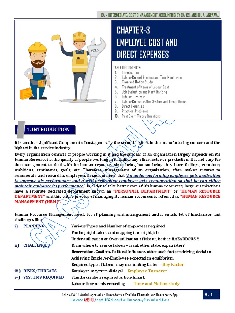 Employee Costs and Expenses: A Summary of Key Concepts Related to Labor ...