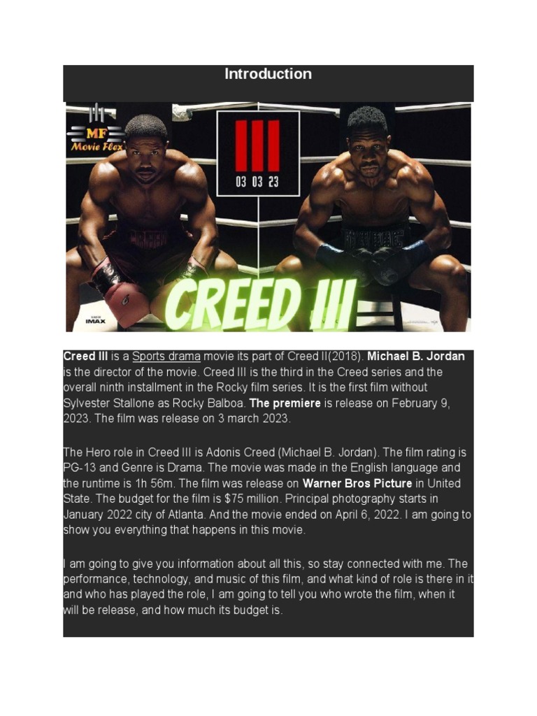 Creed III Movie Review | PDF
