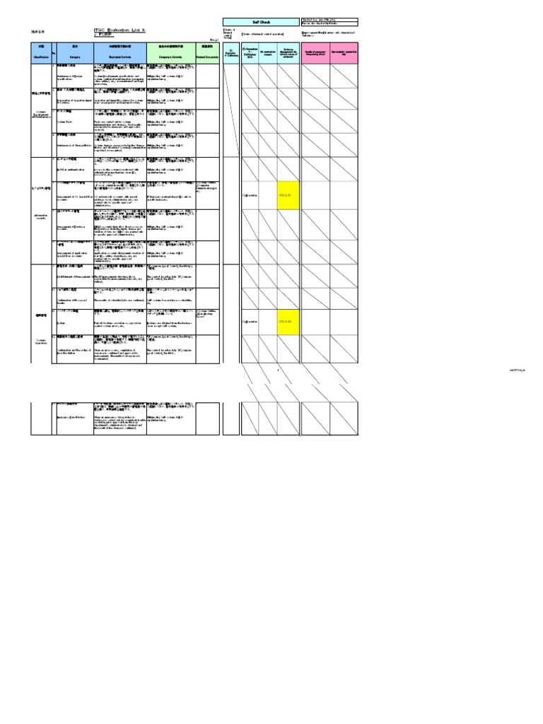 Oversea ITGC Evaluation List by FCRP E (I) Rev 2 0 | PDF