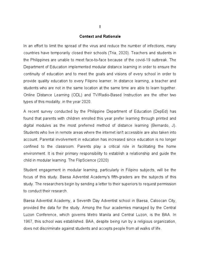 Fil Major Action Research | PDF | Teachers | Learning