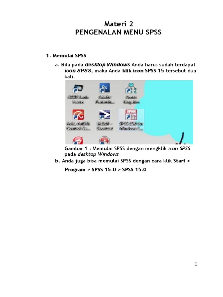 Panduan Memulai SPSS dan Analisis Data | PDF