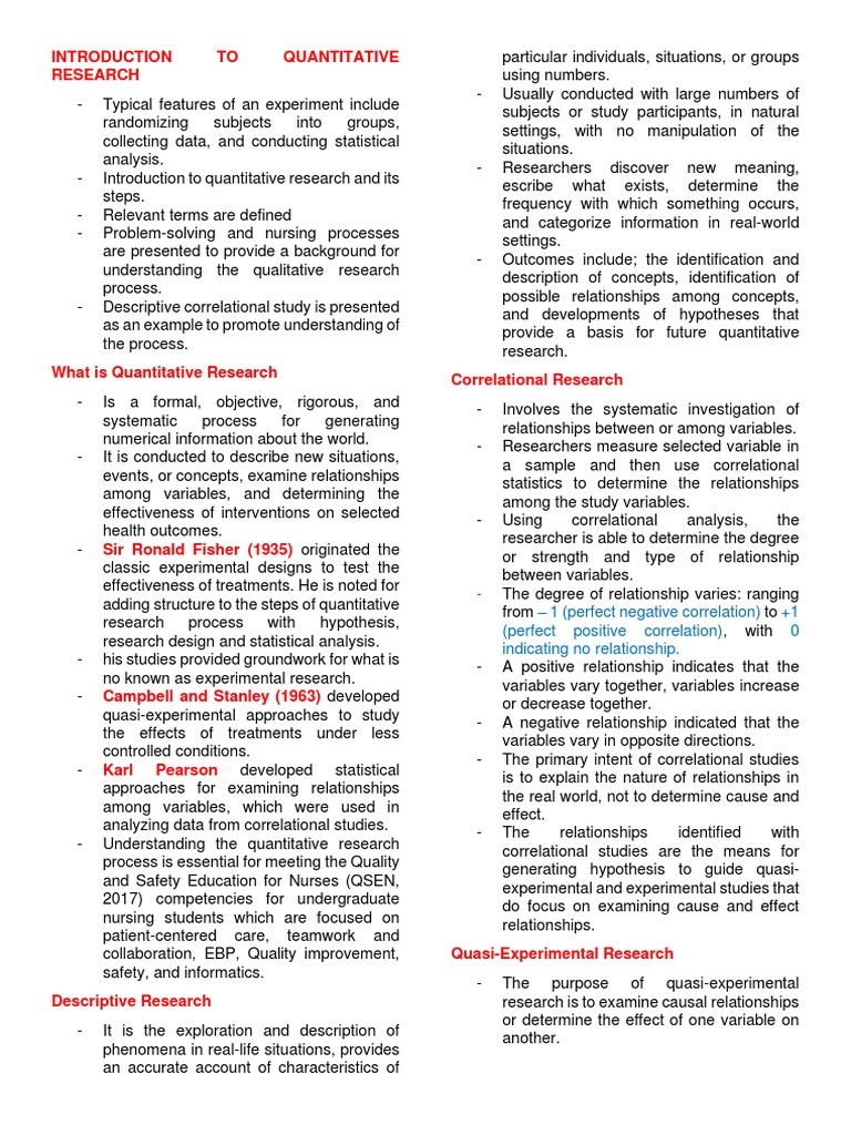 Introduction To Quantitative Research NCM111 Lec 2P | PDF | Experiment ...