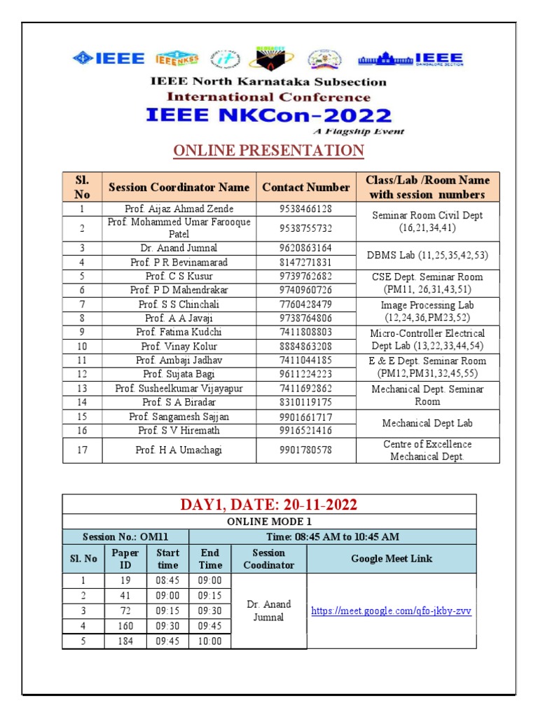 Online Presentation Schedule 2022 | PDF | Technology & Engineering