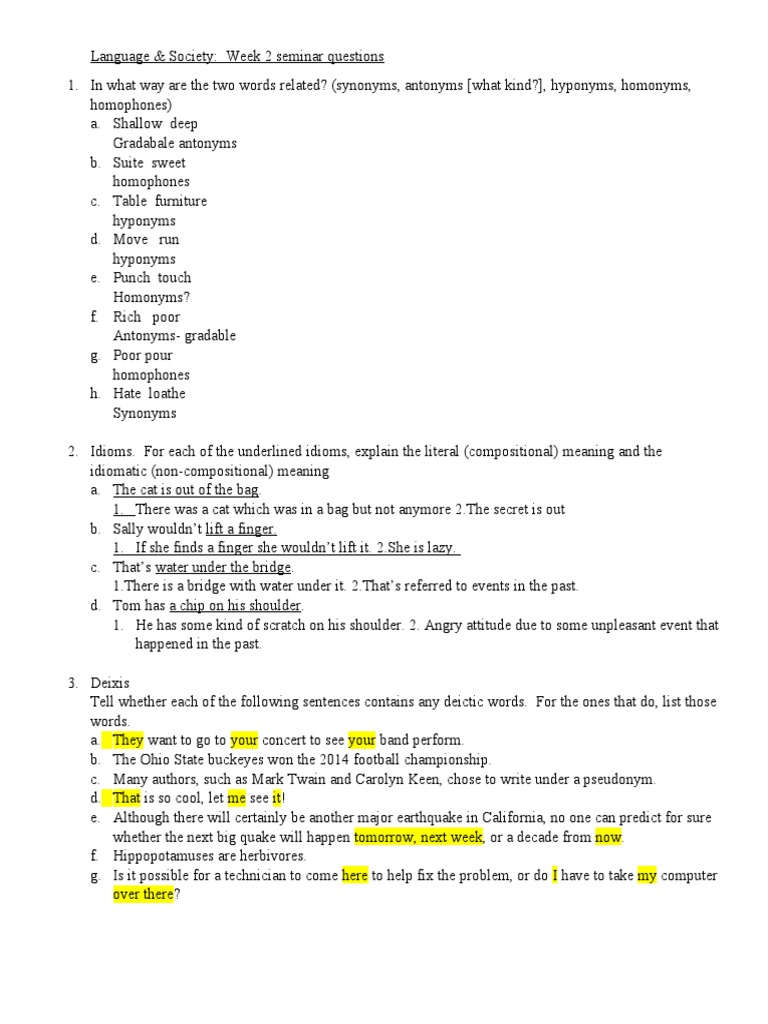 Handout | PDF | Grammar | Semantics