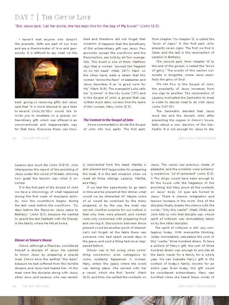 The Gift of Love | PDF | Jesus | Judas Iscariot