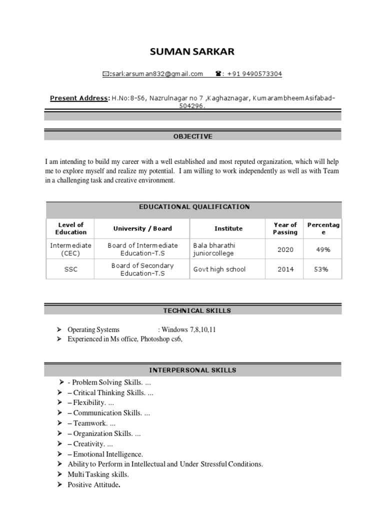 Suman Resume | PDF | Behavior Modification | Psychological Concepts