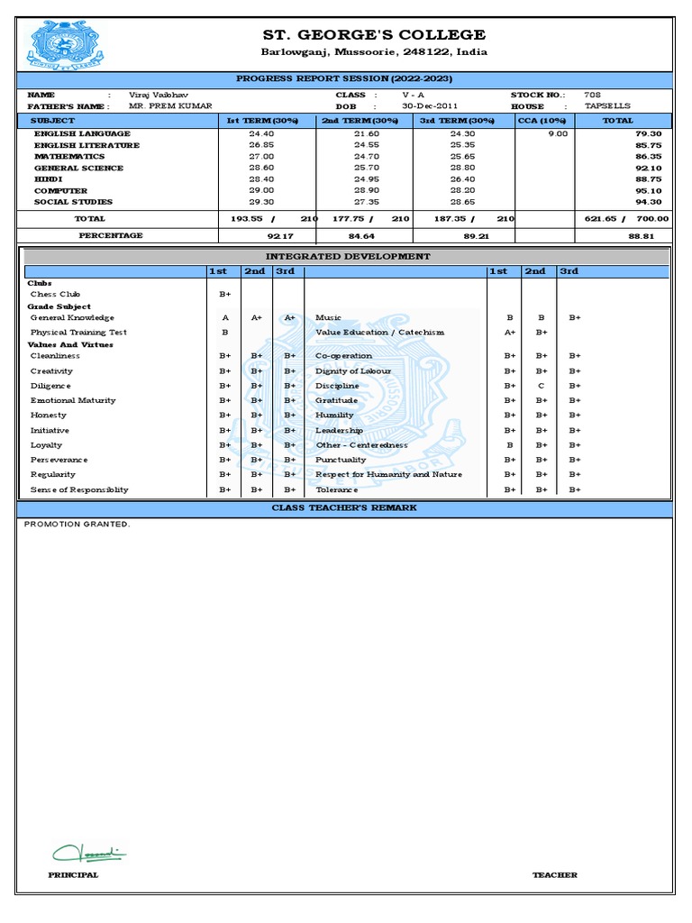 St. George'S College: Barlowganj, Mussoorie, 248122, India | PDF