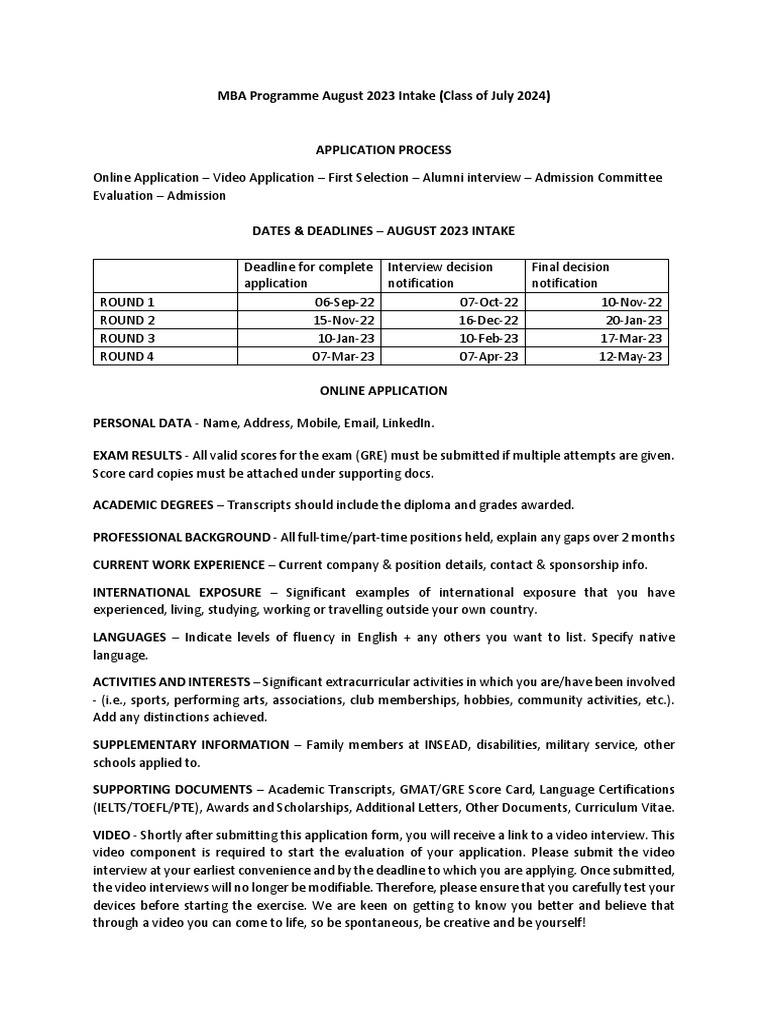 INSEAD | PDF | University And College Admission | Leadership