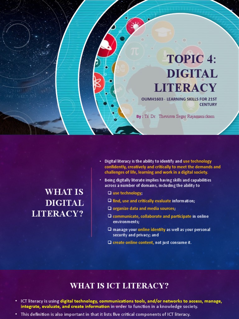 Topic 4 Digital Literacy | Download Free PDF | Information Literacy ...