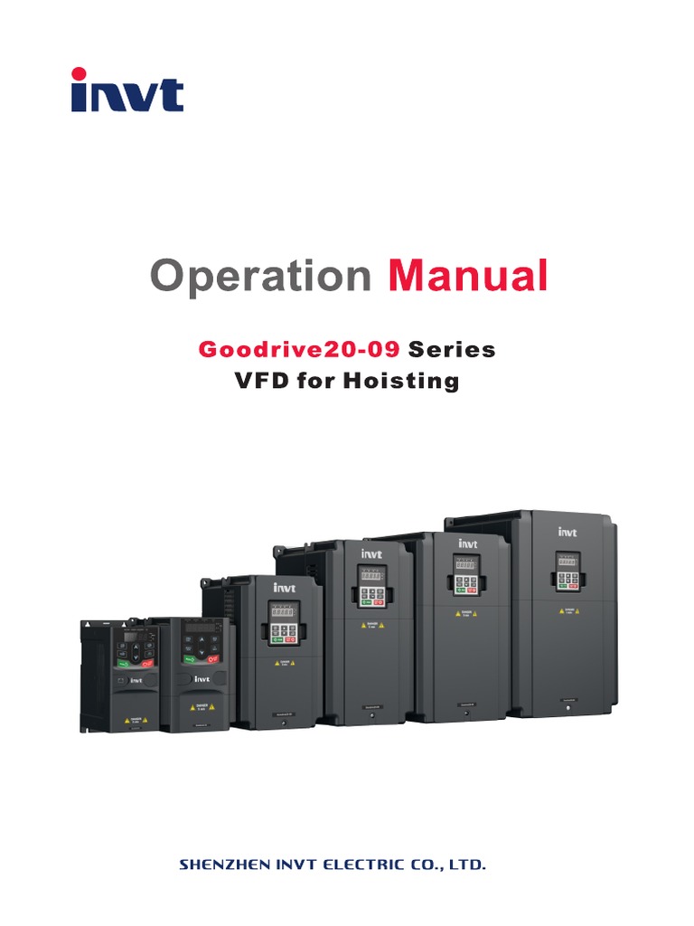 GD20-09 Series VFD Manual For Hoisting | PDF | Electric Motor | Power ...