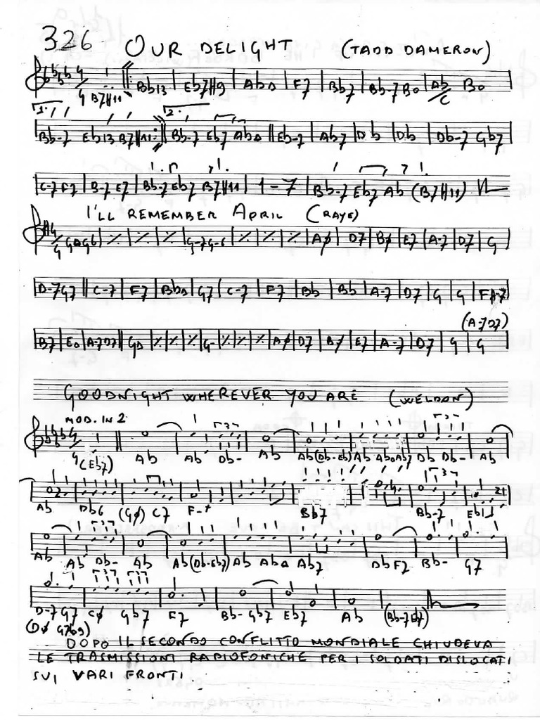 Our Delight - I'll Remember April - Goodnight Wherever You Are | PDF