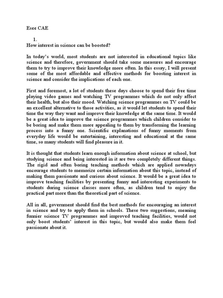 Esee CAE - 2 | PDF | Science | Science Education