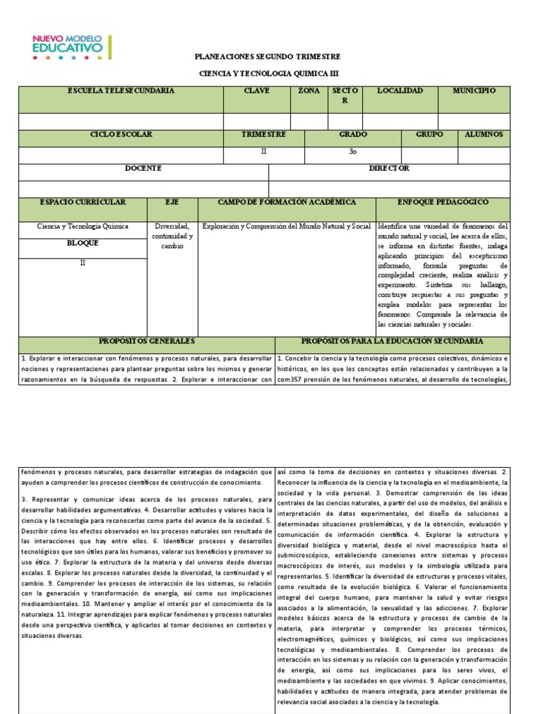Química Secuencia 10 Pdf Sociedad Entorno Natural