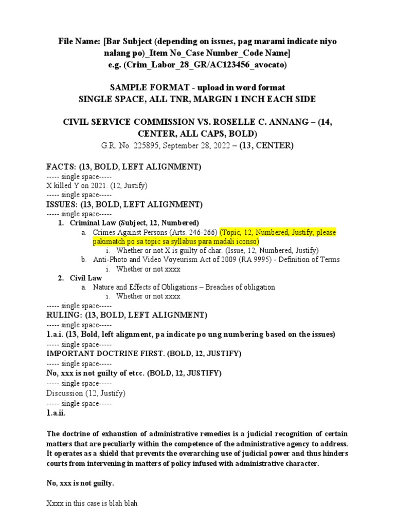 Case Digest Format | PDF | Justice | Crime & Violence