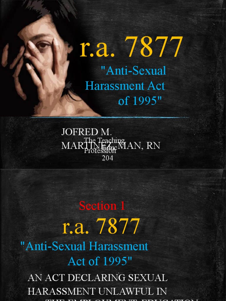 Ra 7877 | PDF | Sexual Harassment | Justice