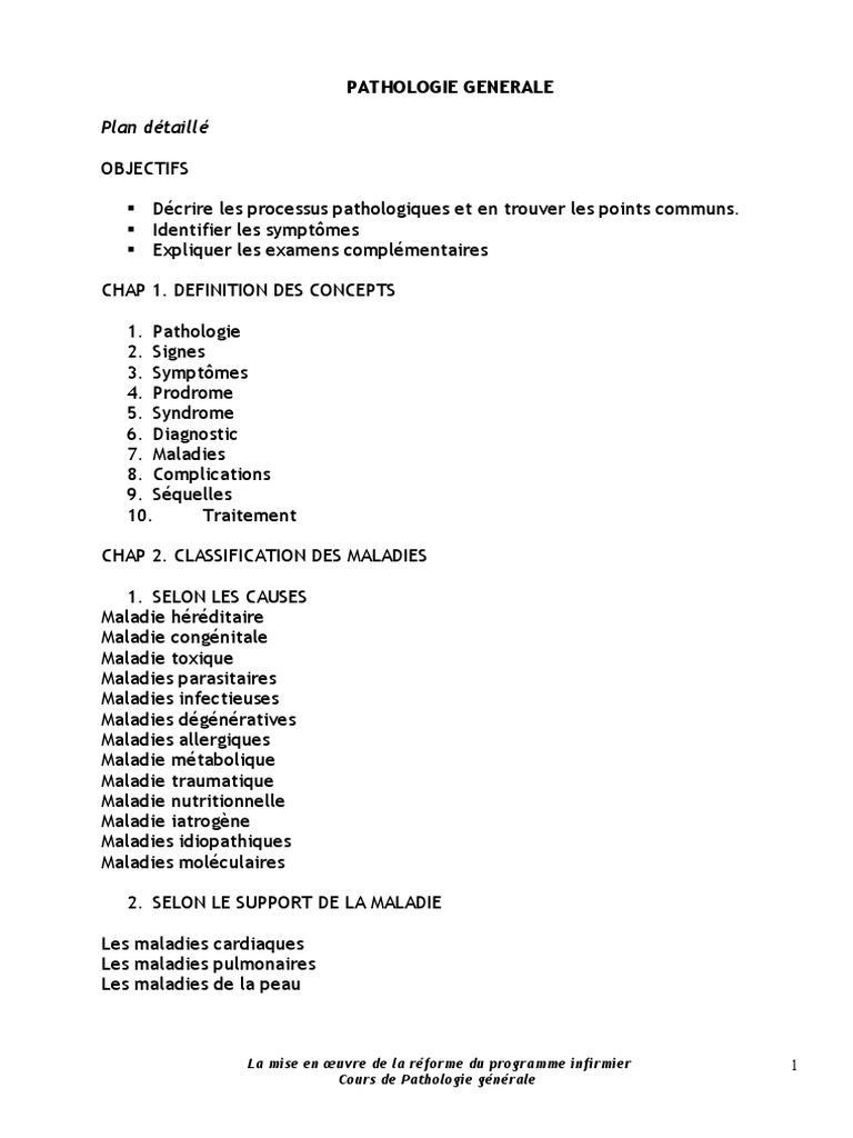Cours de Pathologie Générale-1-1 | PDF | Paludisme | Système immunitaire