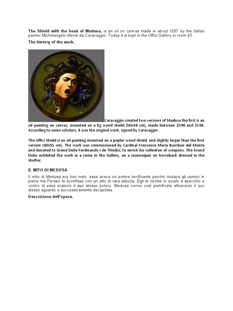Caravaggio's Medusa: Art and Myth Explained | PDF