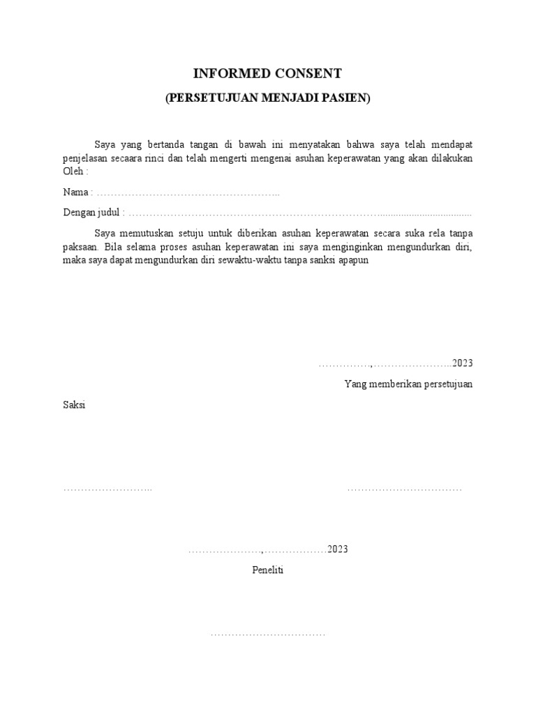 Informed Consent | PDF