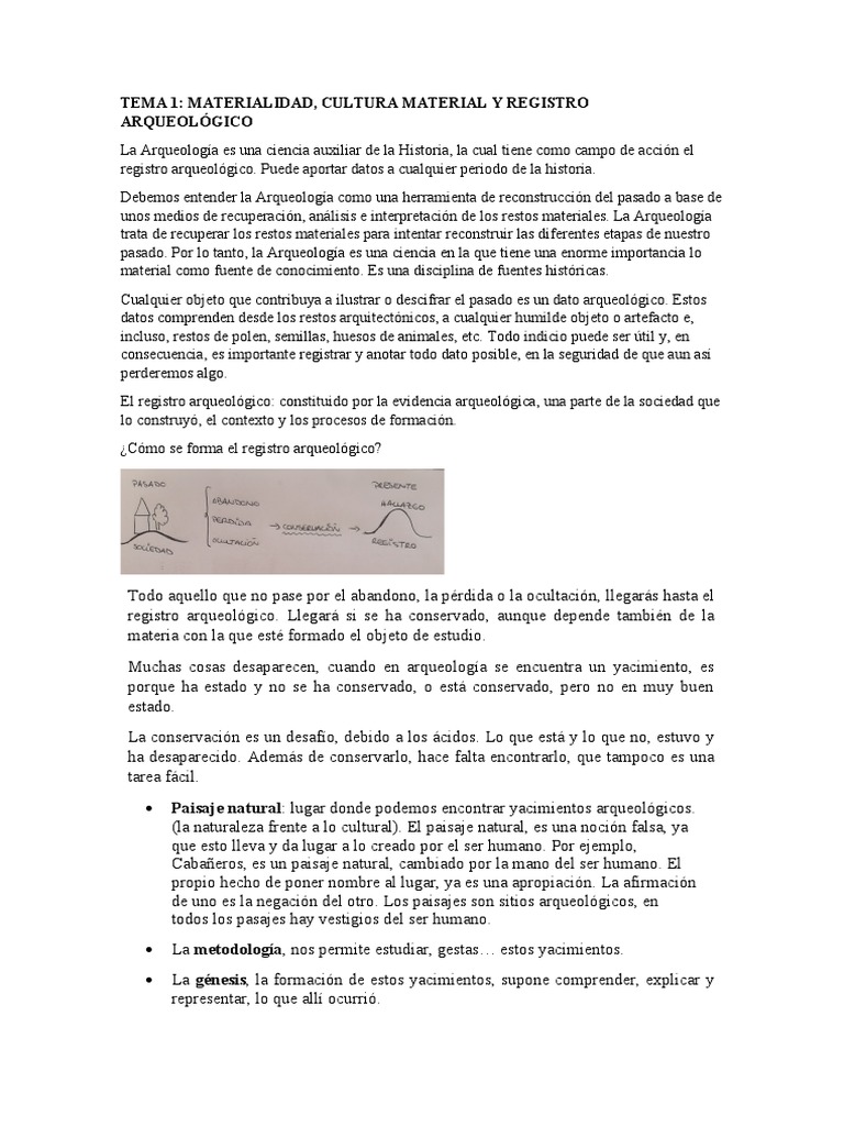 Tema 1 | PDF | Arqueología | Science
