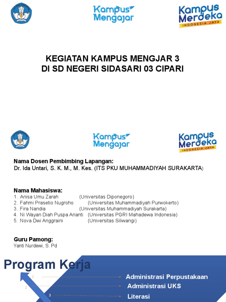 Proker KM3 SD Negeri Sidasari 03 | PDF