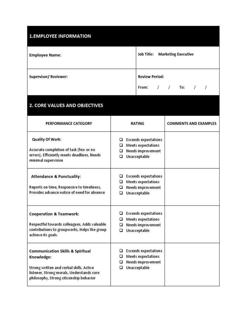 Marketing Executive PA Form | Download Free PDF | Business | Cognitive ...