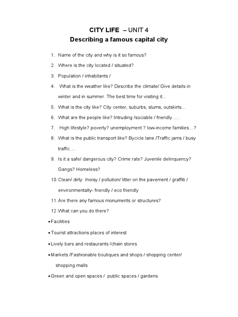 City Life - Presentation | PDF | Travel