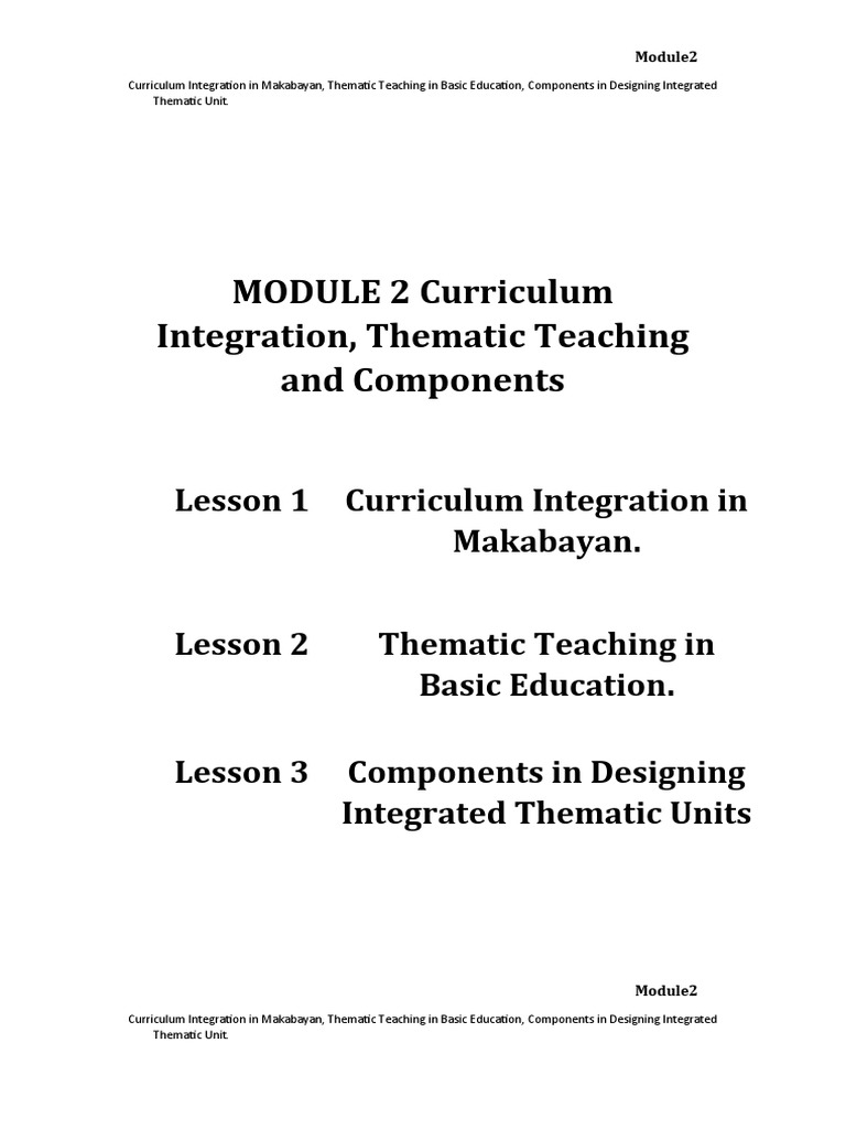 Module 2 1 | PDF | Curriculum | Learning