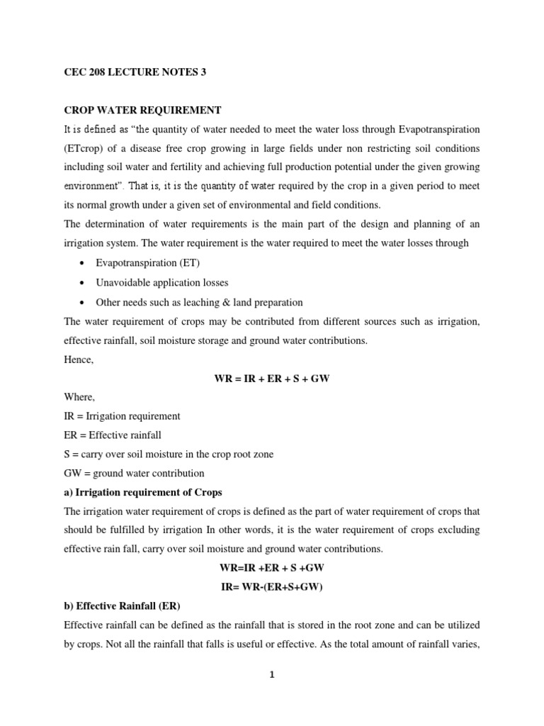 Cec 208 Lecture Notes 3 | Download Free PDF | Evapotranspiration ...