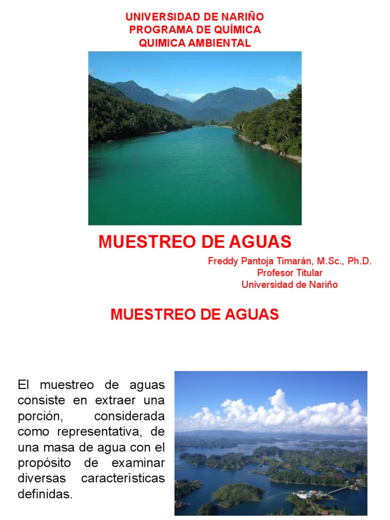 Toma de Muestras de Agua-Química Ambiental | PDF | Agua | Muestreo (Estadísticas)