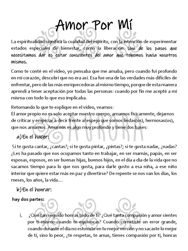 Amor Propio PDF | PDF | Amor | Mente