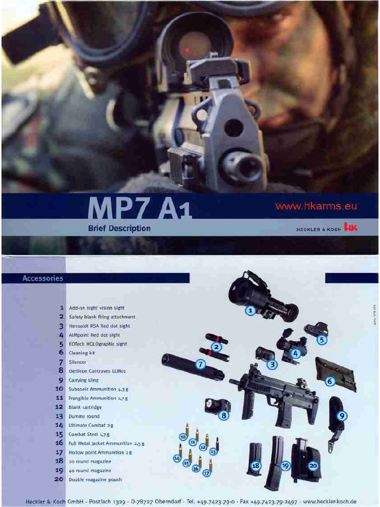 Heckler & Koch mp7 A1 (Germany) | PDF