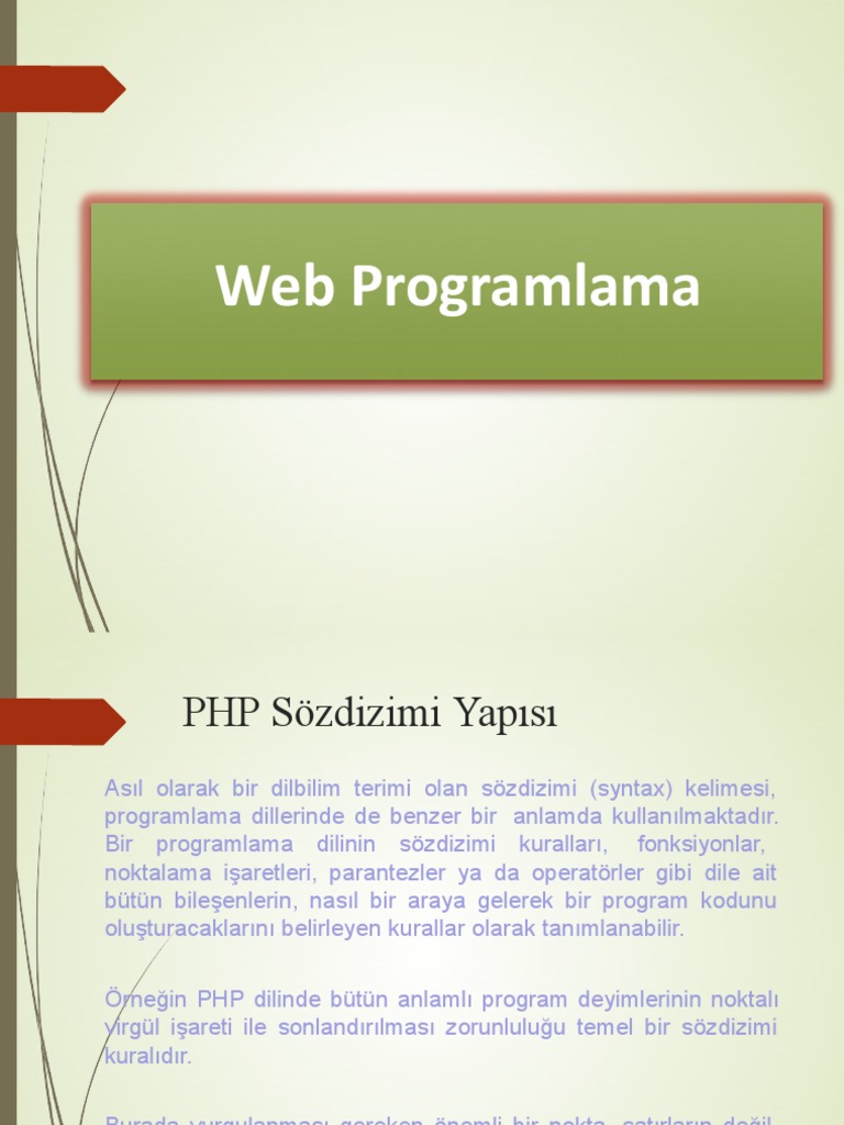 İleri Web Programlama Dİlleri | PDF