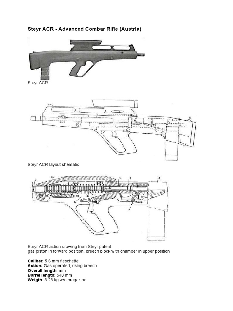 Steyr Acr - Advanced Combar Rifle (Austria) | PDF | Cartridge (Firearms ...