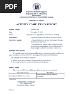 Activity Completion Report Format | PDF