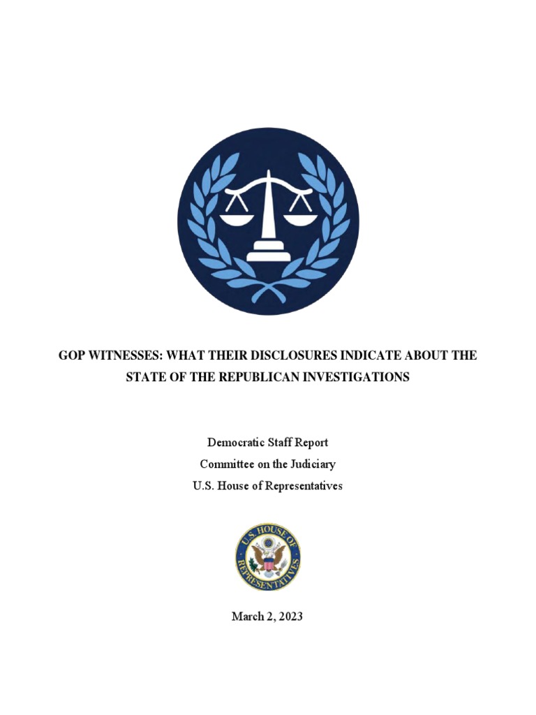 GOP Witnesses: Insights on Investigations | PDF | Whistleblower | Witness