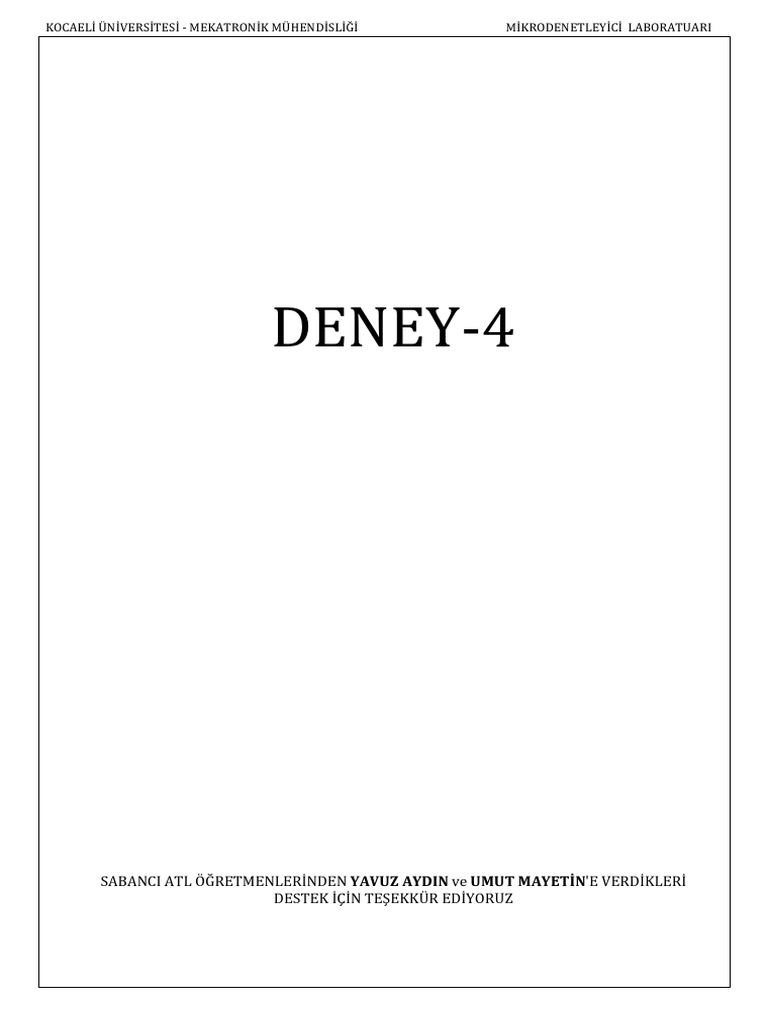 Deney-4 Timer | PDF