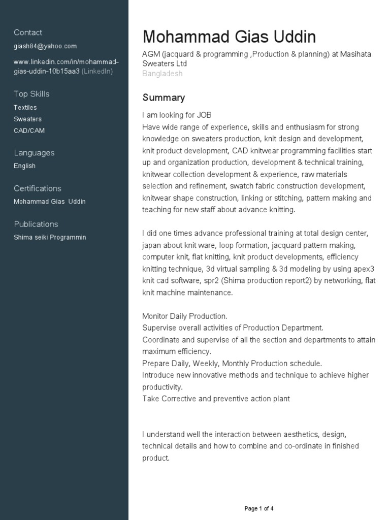 Mohammad Gias Uddin | PDF | Knitting | Needlework