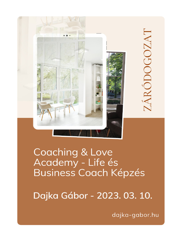 Life És Business Coach Képzés - Záródolgozat - Dajka Gábor | PDF