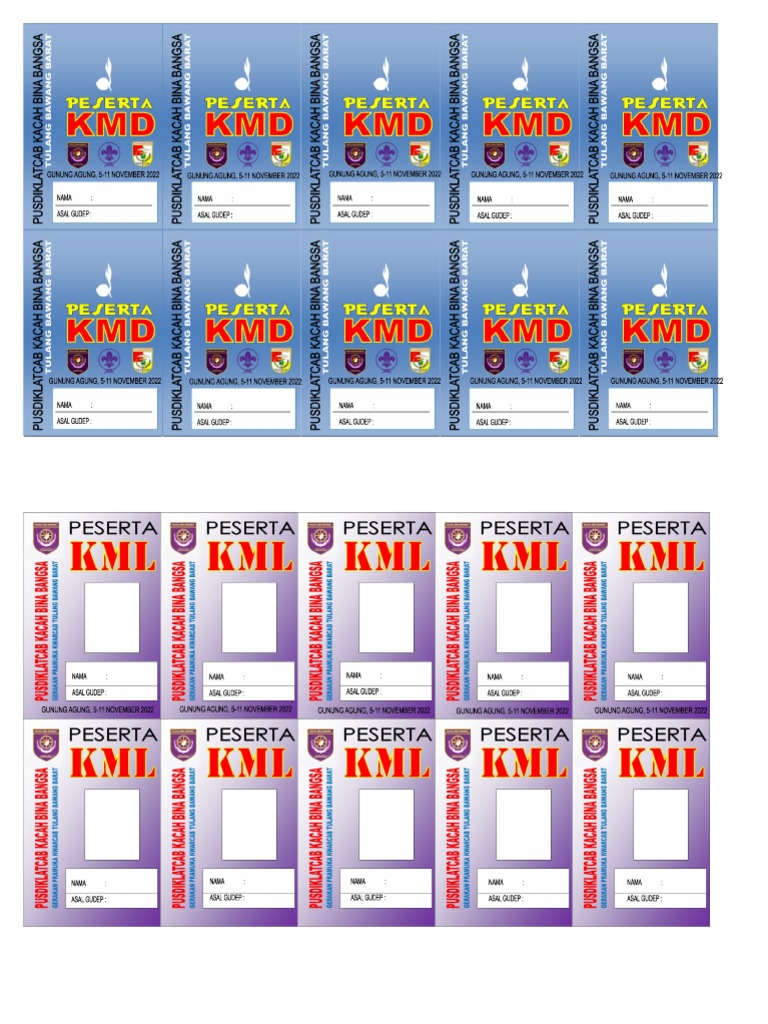 Kartu Peserta KMD KML 2022 | PDF