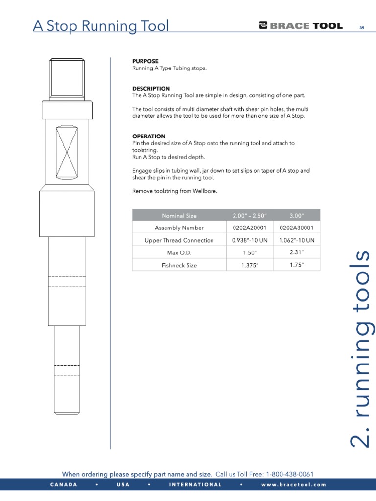 A Tubing Stop Brace Tool | PDF