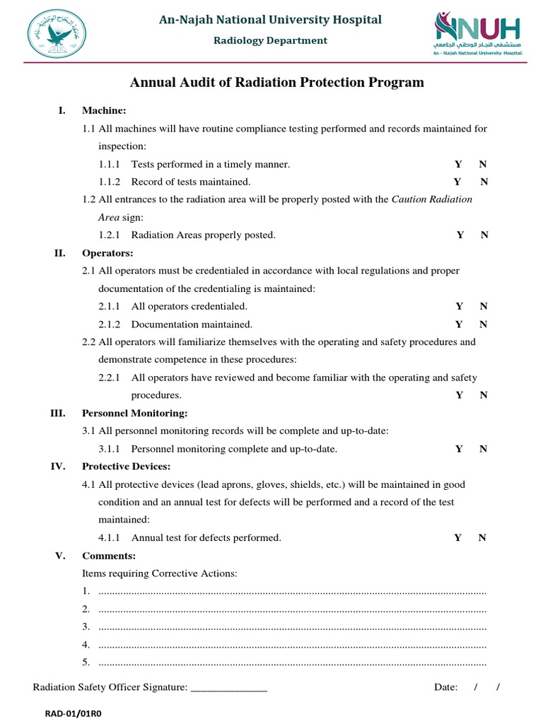Annual Audit of Radiation Protection Program-R0 | PDF | Safety