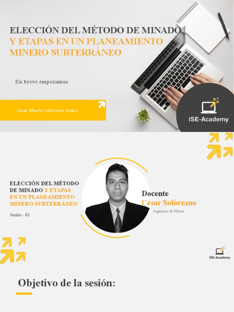 Módulo 3 Elección Del Método de Minado y Etapas en Un Planeamiento ...