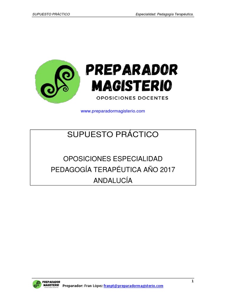 Supuesto Practico PT Caso TGD en Aula Especifica | PDF | Evaluación | Aprendizaje