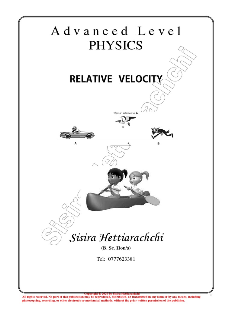 Relative Velocity Questions Tute | PDF | Acceleration | Speed
