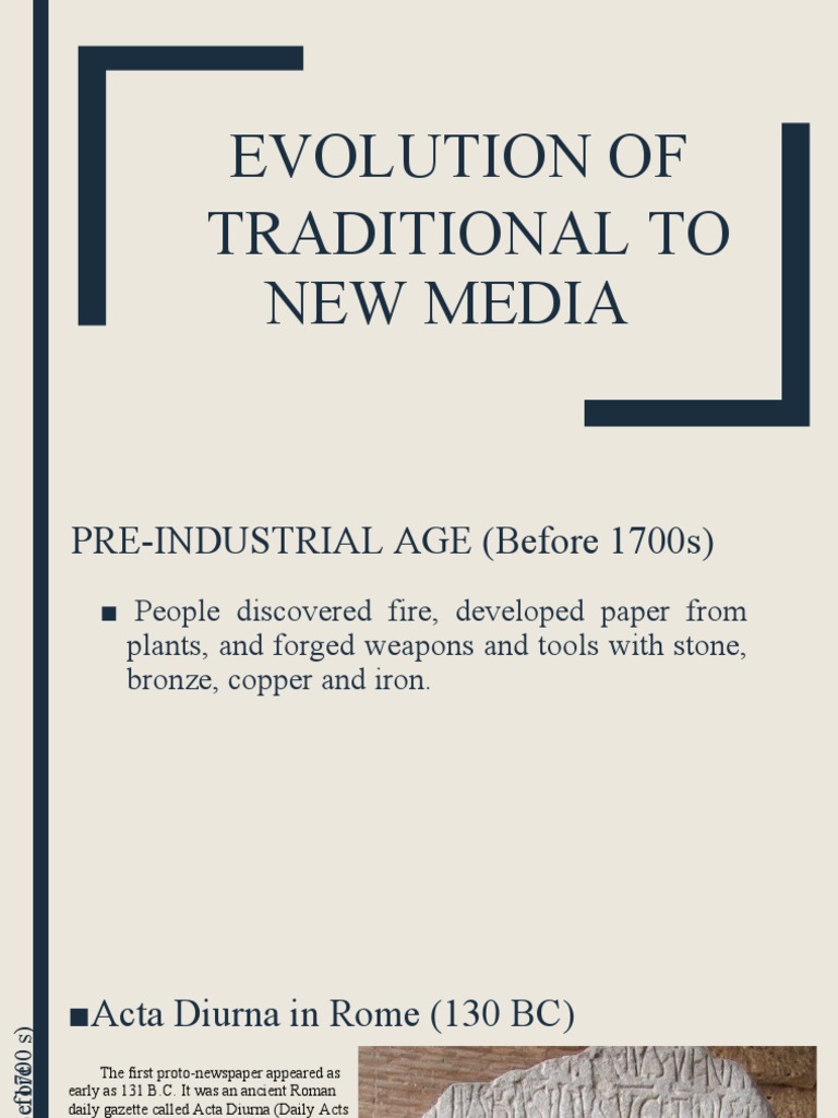 Lesson 2. Evolution of Traditional To New Media | PDF | Printing Press | Telegraphy