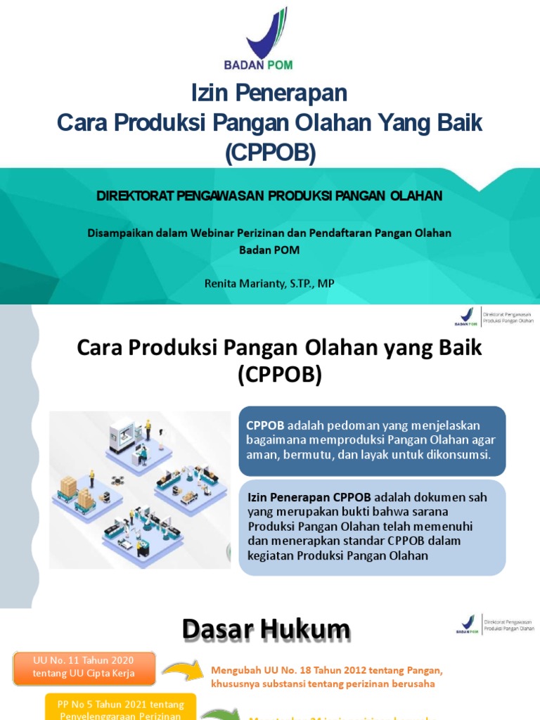 E-Sertifikasi CPPOB, Registrasi Akun & Registrasi Produk MD BPOM | PDF