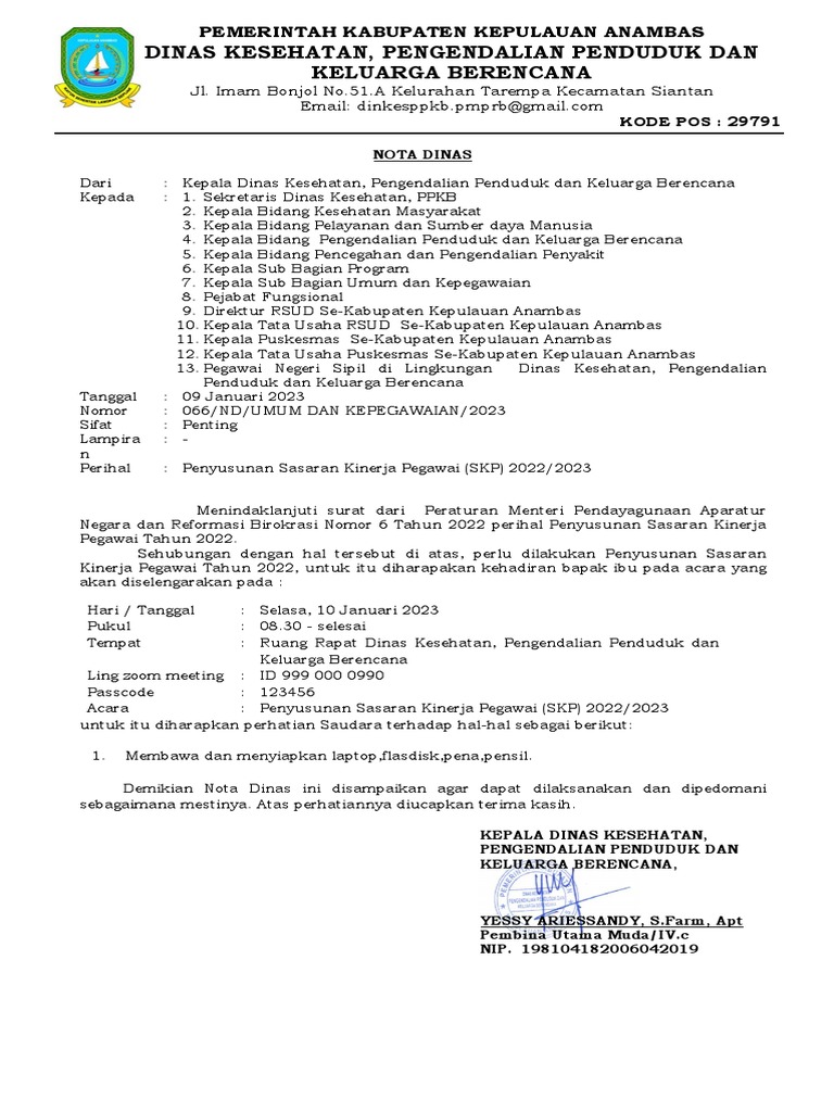 ND Penyusunan SKP 2022&2023-1 | PDF