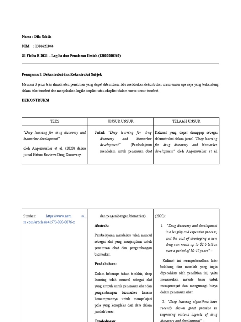 Dekonstruksi Teks Ilmiah | PDF | Karier & Perkembangan | Komputer