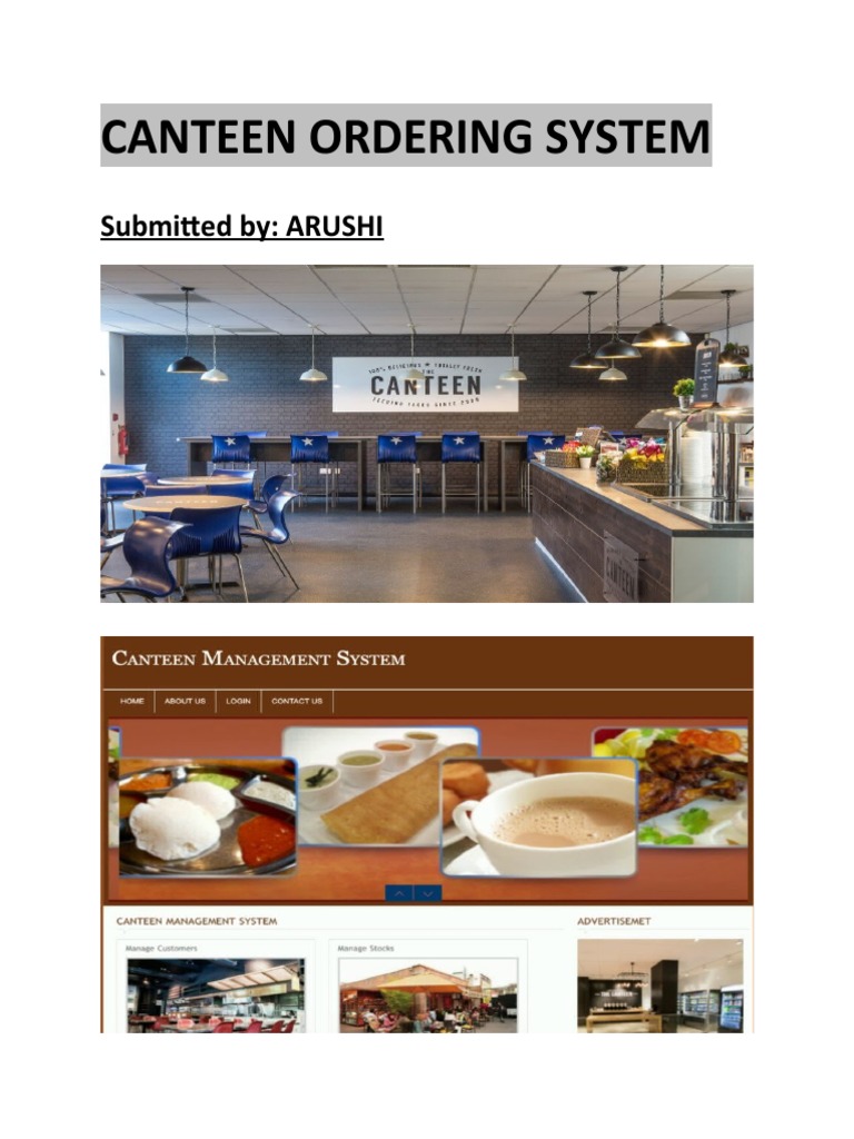 Canteen Ordering System | PDF | Cafeteria | Waiting Staff